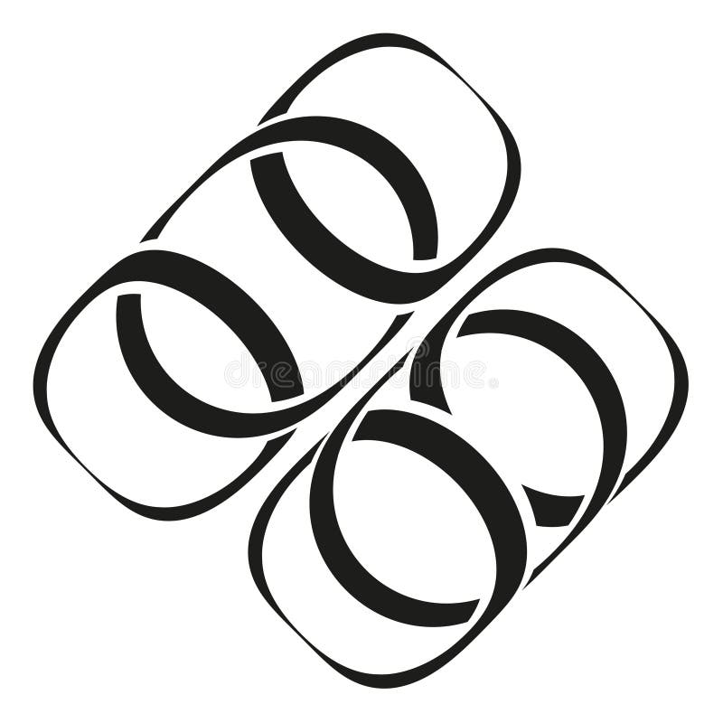 Abstract Rings Illustration. Vector Chain Pattern. Dynamic Line Art ...