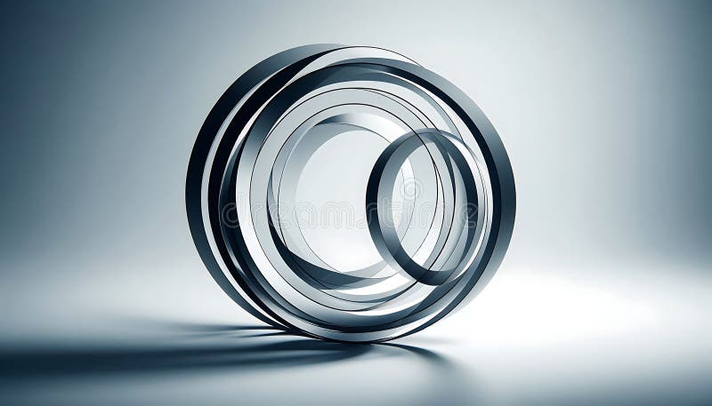 Abstract Rings of Light and Shadow Intersecting To Form Futuristic ...