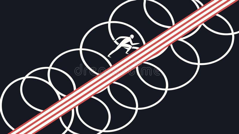 Abstract Rings Pattern, Modern Design and Interconnection, Vector Design Generative AI Stock ...