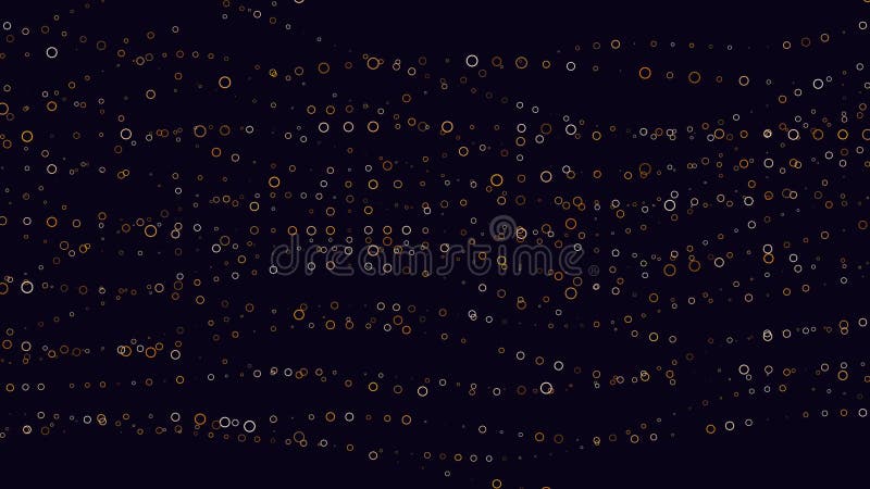 Abstract Rings Pattern with Waves Effect on Black Gradient Stock Video ...