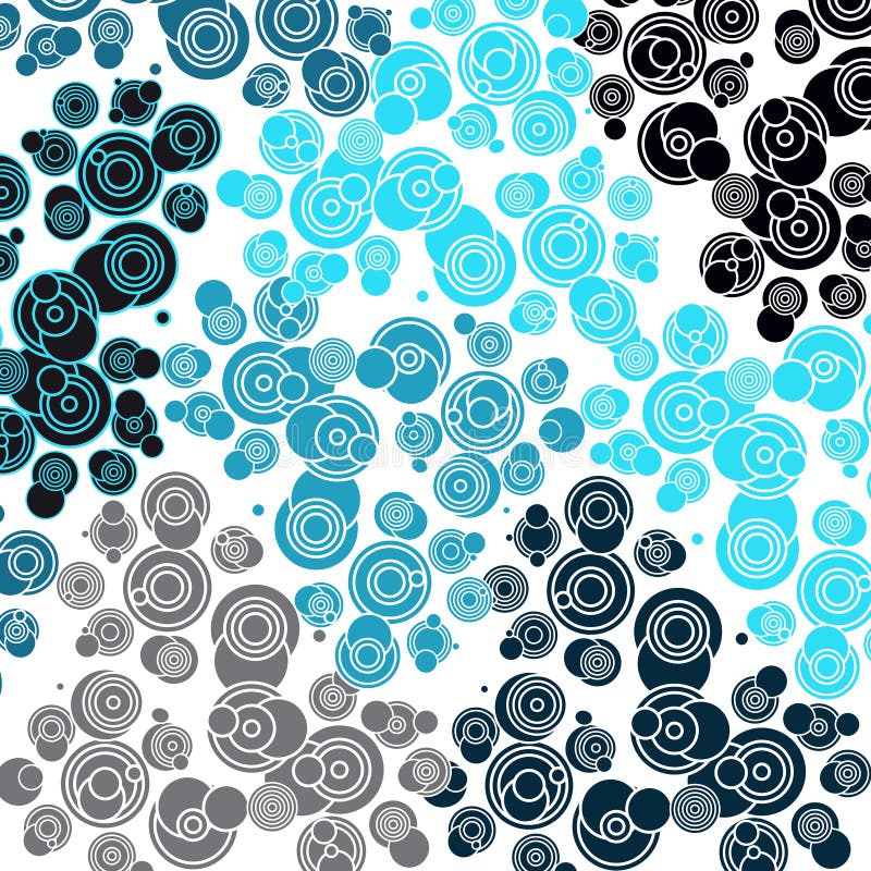 Abstract Rings Seamless Pattern for Your Design Stock Vector ...