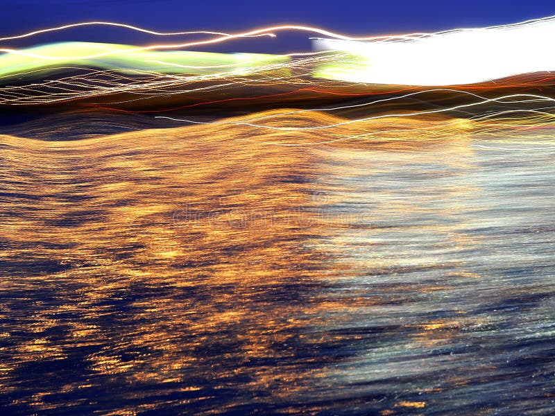 Abstract and Ripple Flow of Light and Water Reflection Stock Photo ...
