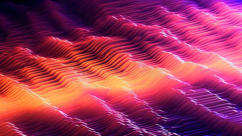 Abstract, Ripple Texture Neon. Generative AI Stock Illustration ...