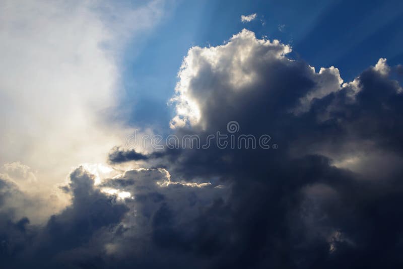 Abstract Rising Cloud after a Storm in Backlight Stock Image - Image of ...