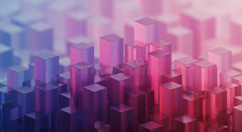Abstract Rising Glass Cubes in Gradient Colors Modern Background Stock ...