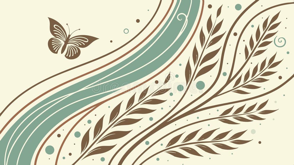 Abstract River Flow Nature Pattern, Organic Design Element Vector Design Generative AI Stock ...