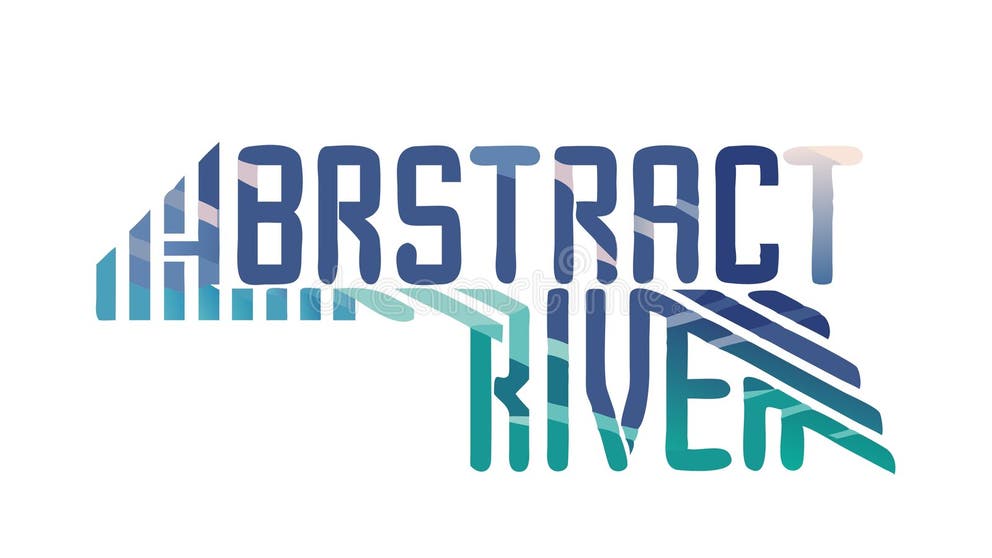 Abstract River Text, Flow and Natural Elements, Vector Design ...