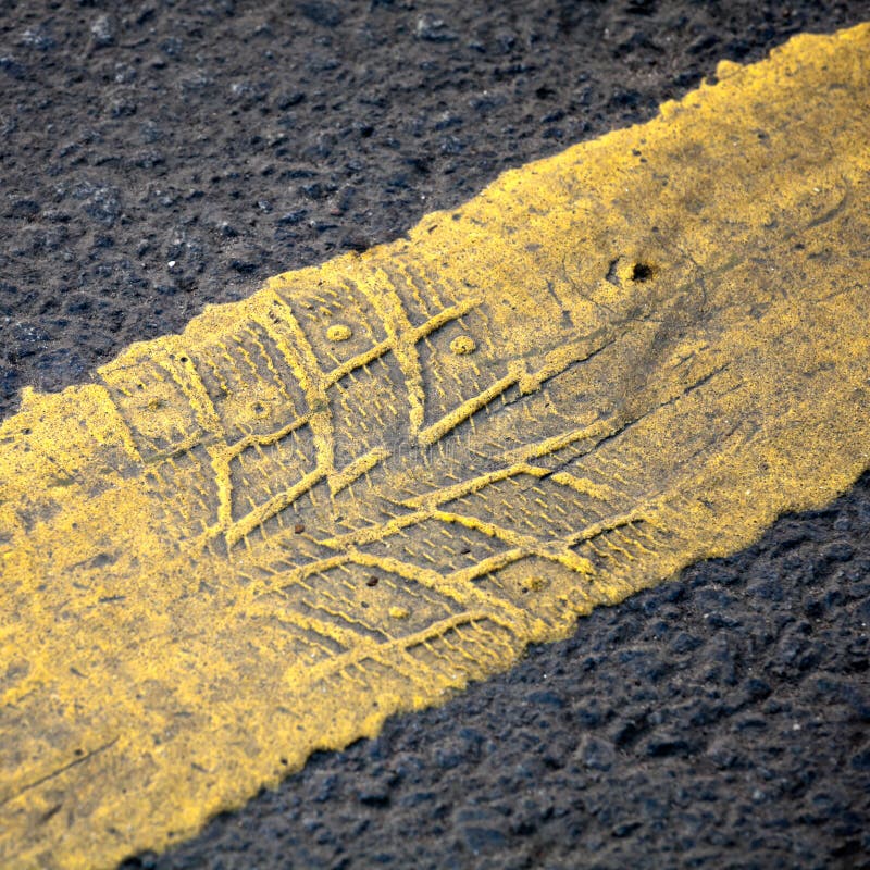 Abstract Road Background with Yellow Line Stock Image - Image of ...