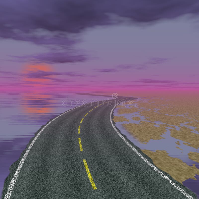 Abstract Road Landscape Generated Background Stock Illustration ...