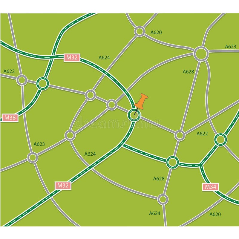 Abstract road map stock illustration. Illustration of highway - 41273053