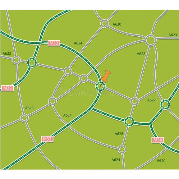 Abstract road map stock illustration. Illustration of highway - 41273053