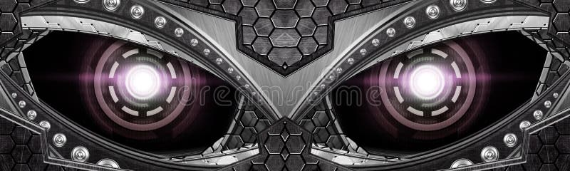 Abstract robot eye stock illustration. Illustration of metallic - 44469569