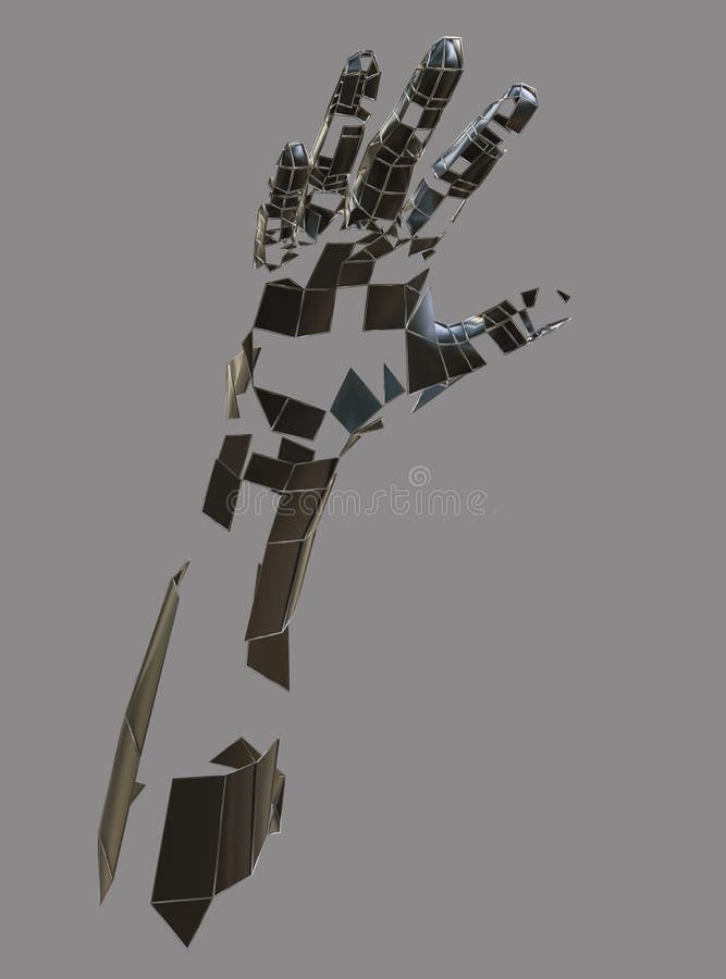 Abstract Robot Hand. Metal Hand Stock Illustration - Illustration of ...
