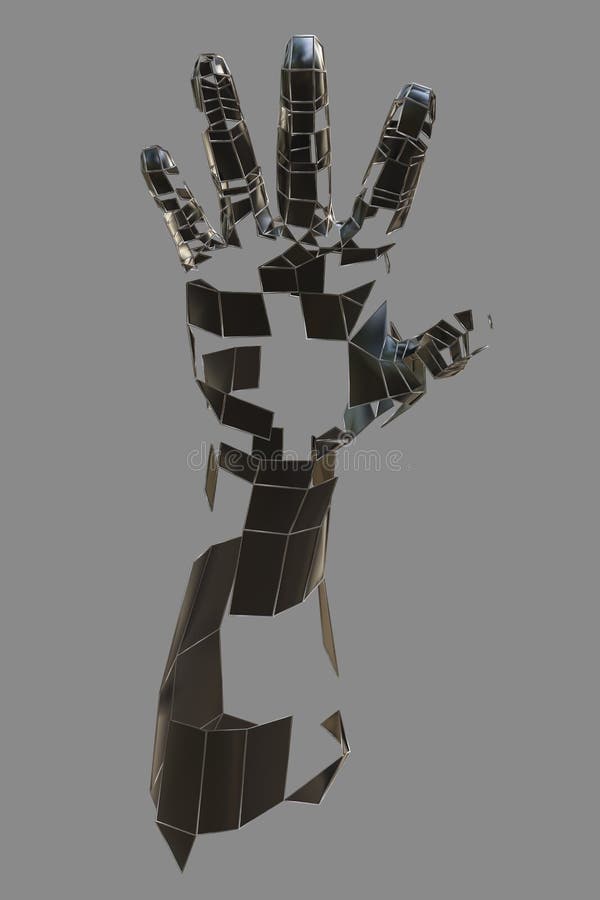 Abstract Robot Hand. Metal Hand Stock Illustration - Illustration of ...