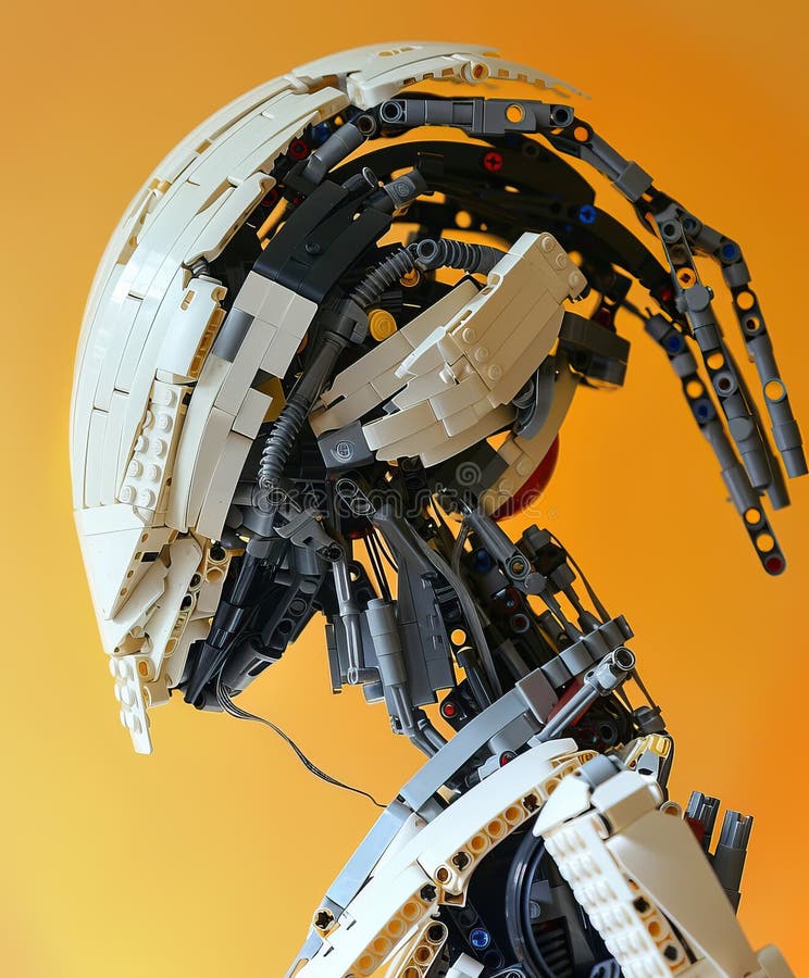 Abstract a Robot Glowing Eyes in in the Dark Stock Photo - Image of ...