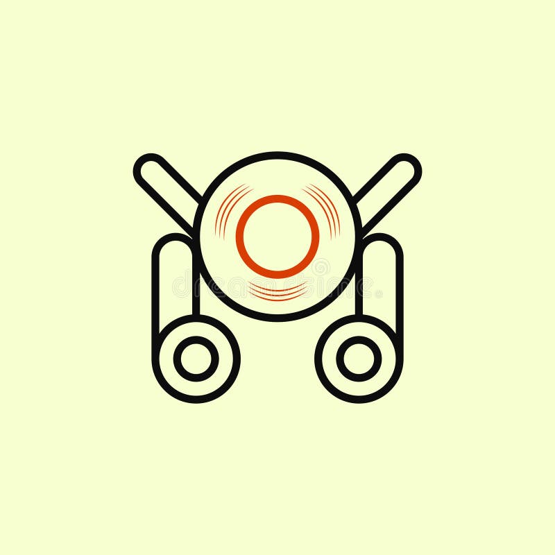 Abstract Robot Log Vector Illustration Design Stock Illustration - Illustration of future ...