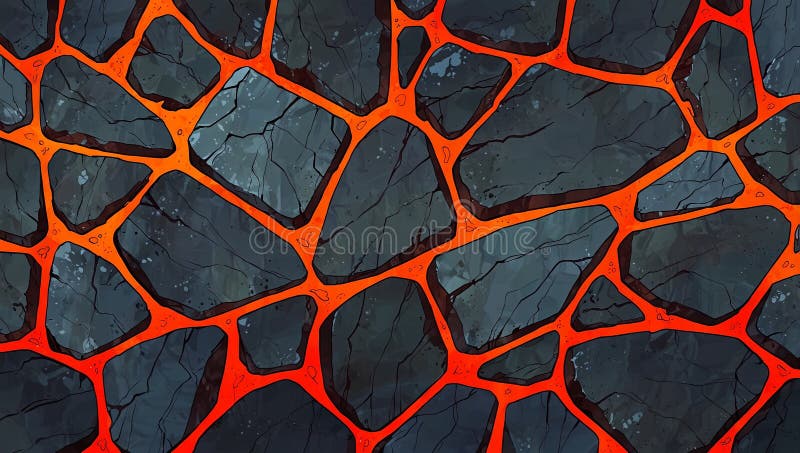 Abstract Rock Background with Lava Gaps Interposed between the Stones ...