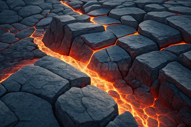 Abstract Rock Background with Lava Gaps between the Stones - Generated ...