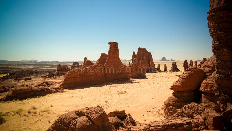 Abstract Rock Formation at Plateau Ennedi Aka Stone Forest in Chad ...