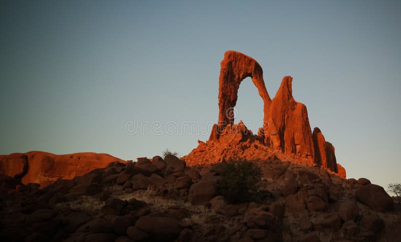 Abstract Rock Formation At Plateau Ennedi Aka Window Arch In Chad Stock ...
