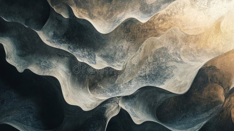 Abstract Rock Formation with Wavy Curves and a Rough Texture Stock ...