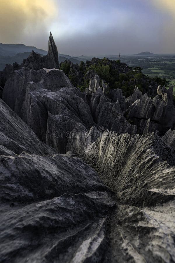 Abstract Rock on the Mountain at the Sunset Time, the Most Famous ...
