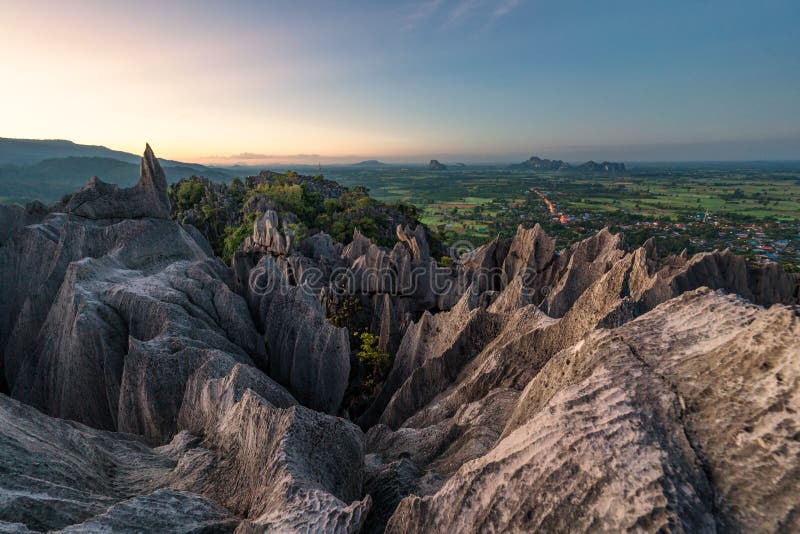 Abstract Rock Mountain Top View Stock Image - Image of forest, fall ...