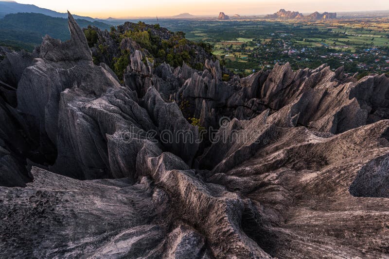 Abstract Rock Mountain Top View Stock Image - Image of peak, autumn ...