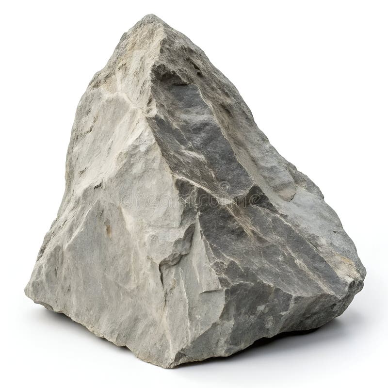 Abstract Rock with Sharp Edges Isolated on White Background Stock ...