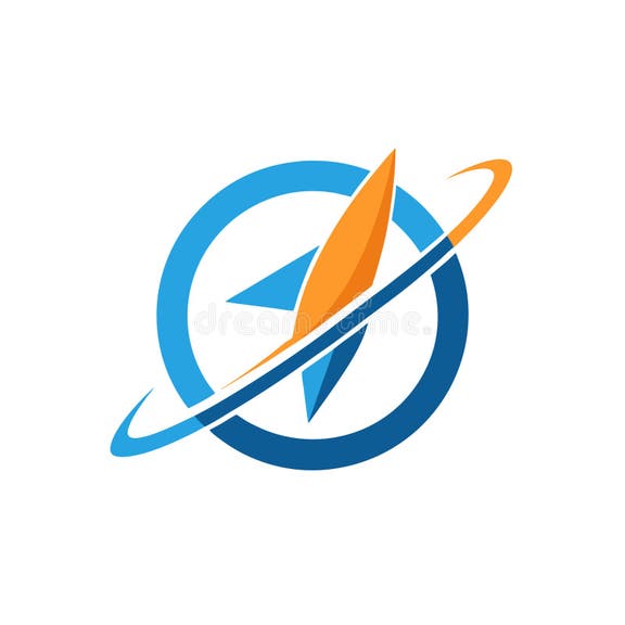 Abstract Rocket Ship Launch Orbiting Planet with Dynamic Path in Space ...