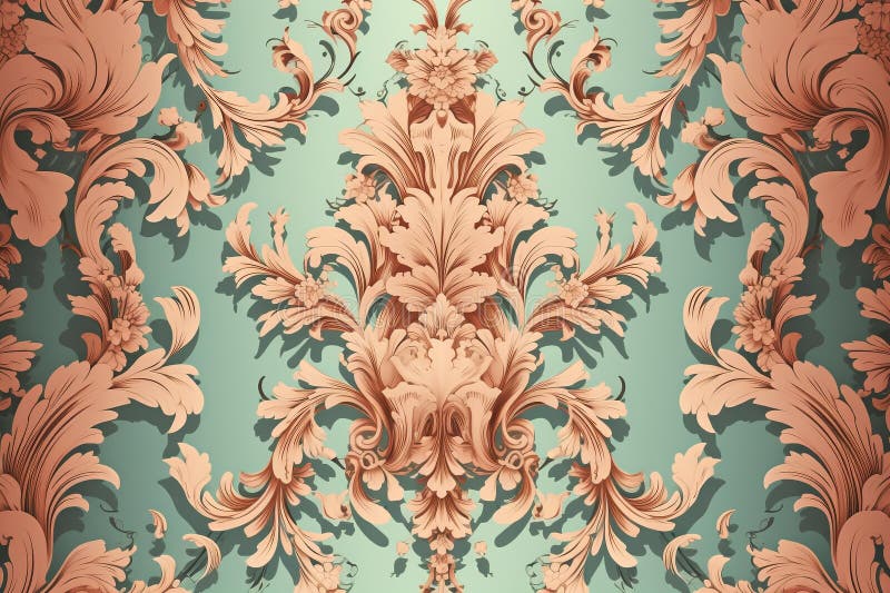 Abstract Rococo Style Texture Background with Copy Space Stock ...