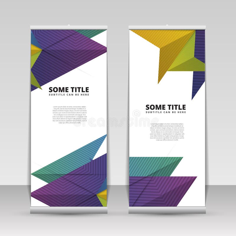 Abstract Roll Up Banner. Vector Stock Vector - Illustration of display ...