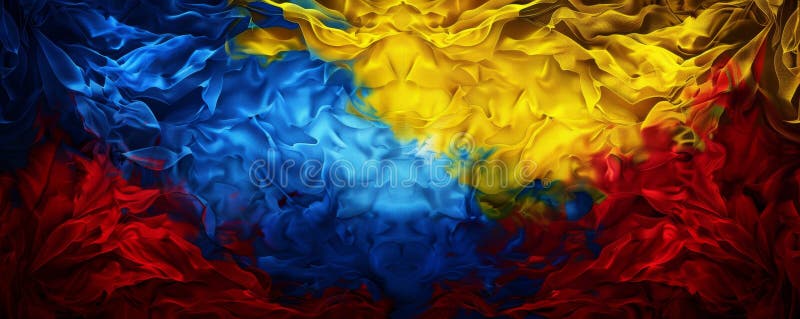 Abstract Romanian Flag Background with Vibrant Colors and Artistic ...
