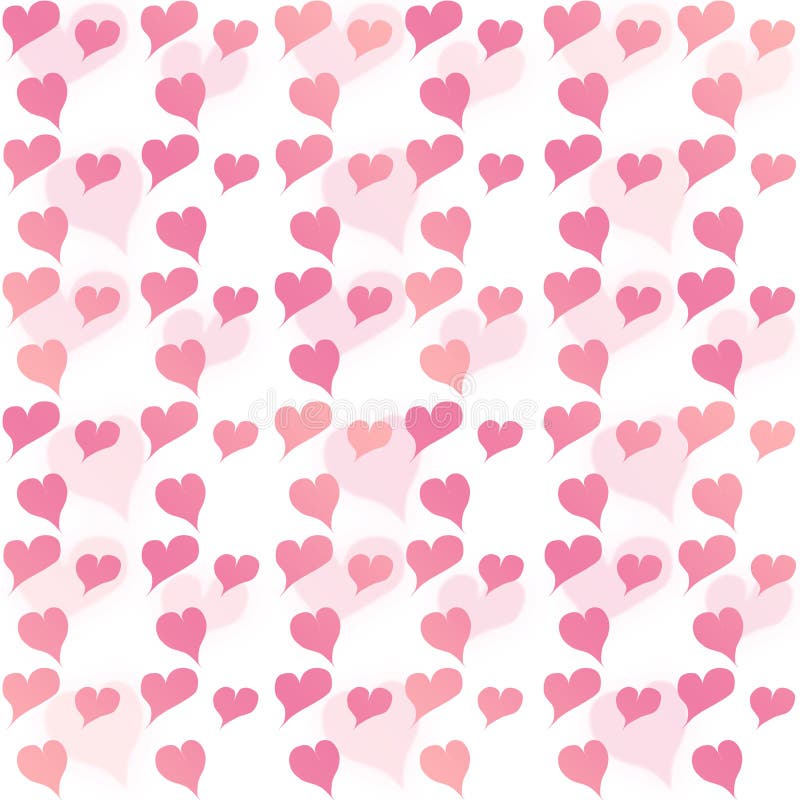 Abstract Romantic Texture with Colored Hearts Stock Illustration ...