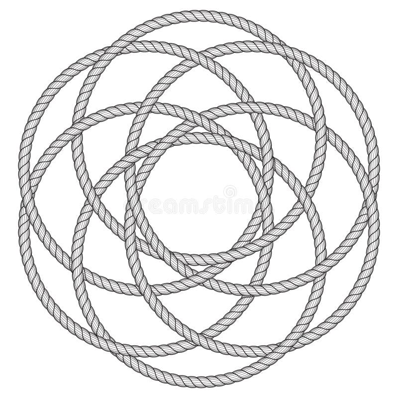 Abstract rope ornament stock vector. Illustration of bundle - 80410462