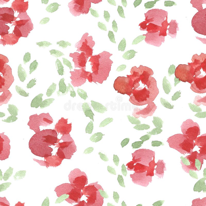 Abstract Rose Flower Pattern. Stock Illustration - Illustration of ...