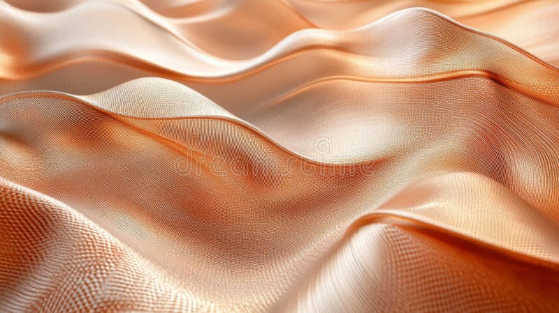 Abstract Rose Gold Fabric Waves Texture Stock Illustration ...