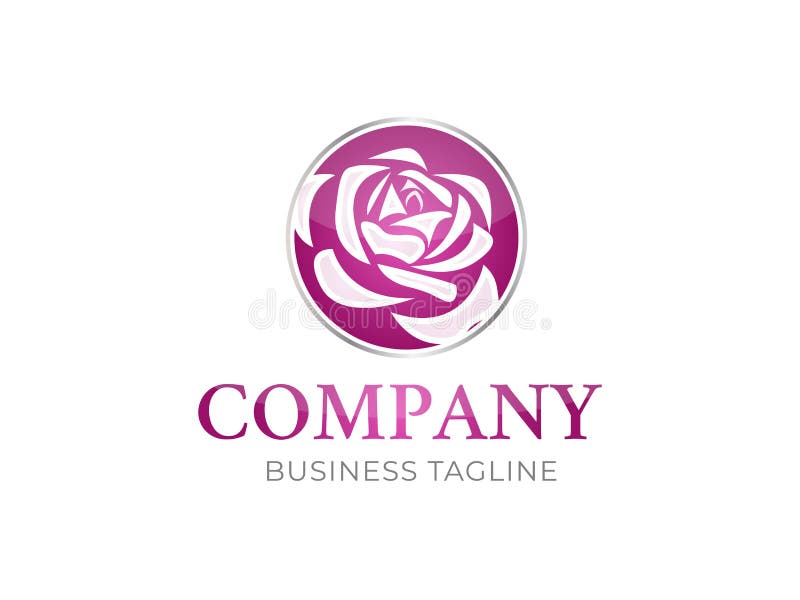 Corporate Rose Logo Design stock vector. Illustration of company ...