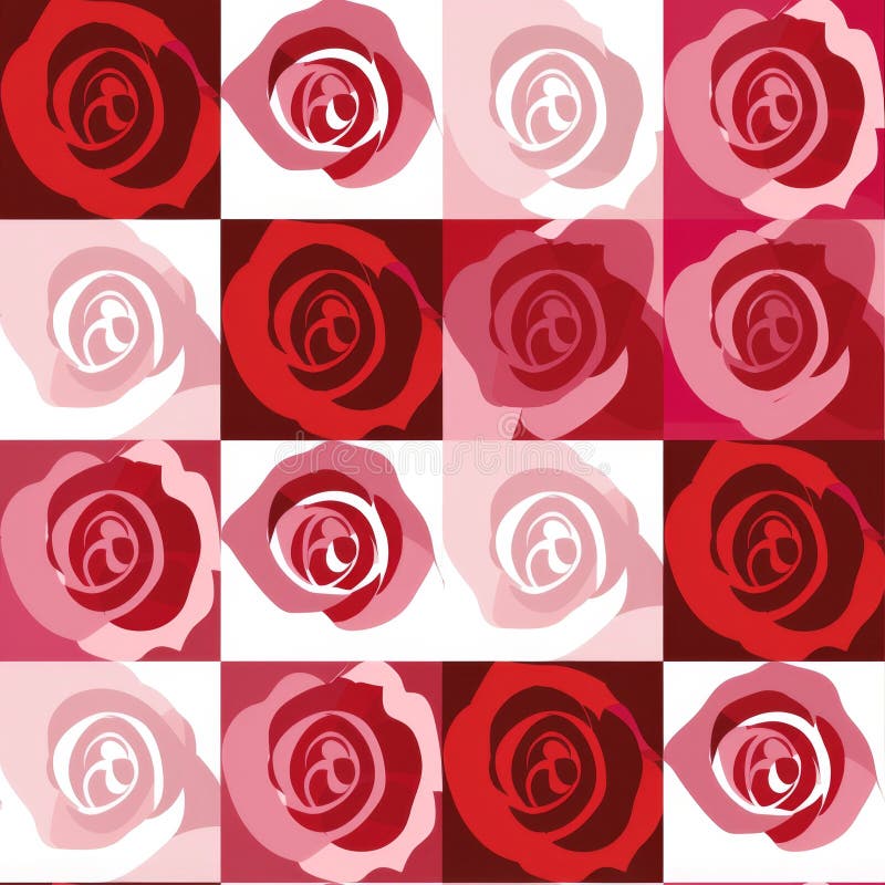 Abstract Rose Pattern Background in Modern Geometric Style Stock Image ...