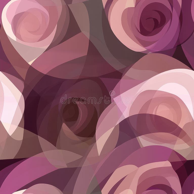 Abstract Rose Patterns in Mauve and Plum Tones Stock Photo - Image of ...