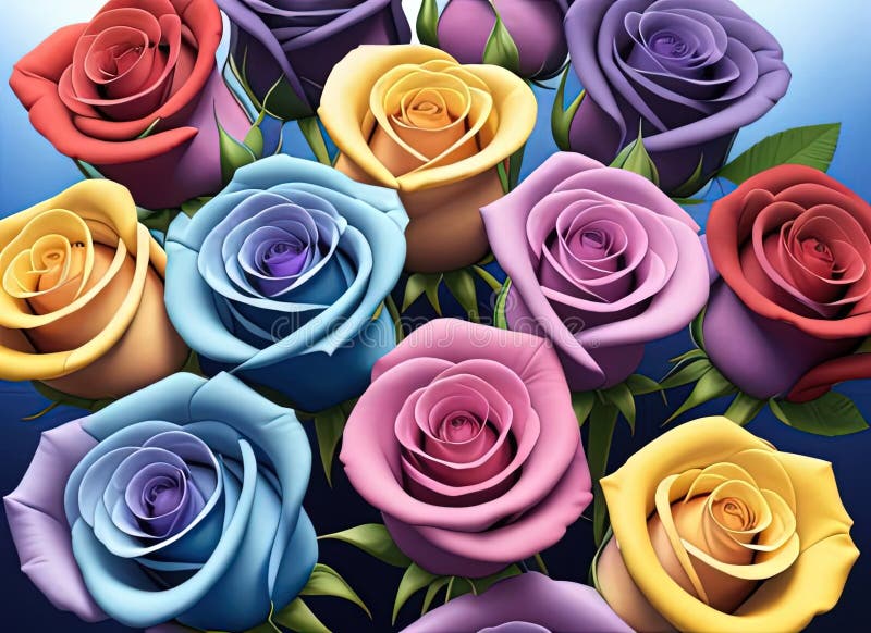 Abstract Roses, Illustration. Stock Illustration - Illustration of ...