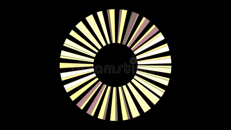Abstract Rotating Blades of Jet Engine on Black Background, Seamless ...