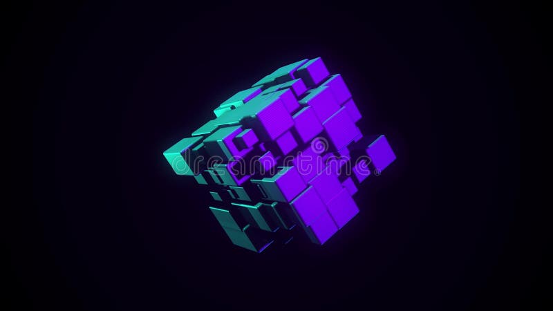 Abstract Rotating Cubic Figure Animation Stock Video Video Of Cube Abstract 167277741