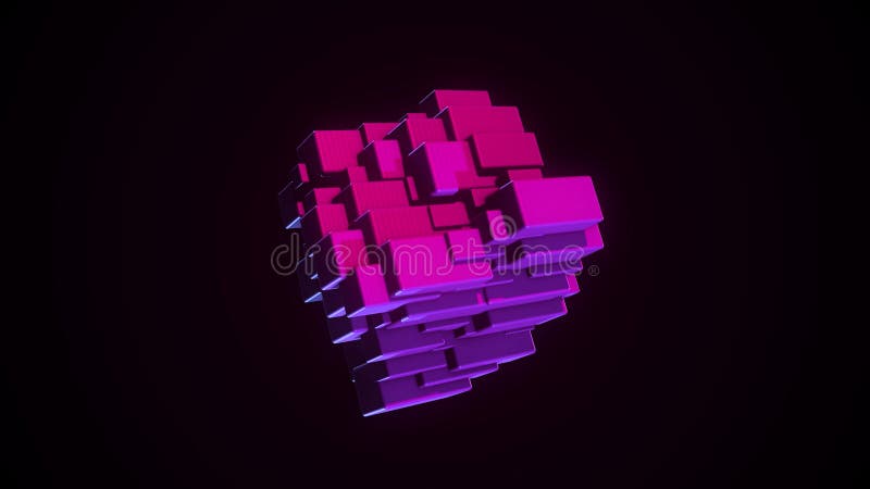 Abstract Rotating Cubic Figure Animation Stock Illustration Illustration Of Reflects Colors