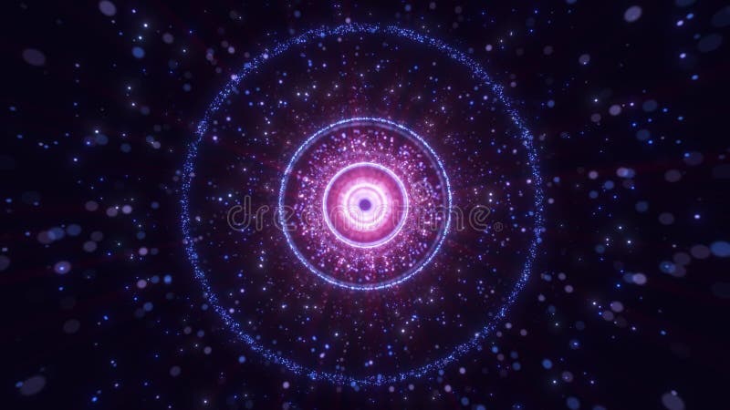 Abstract Rotating Energy Sphere of Glitter Particles. the Magic Ball ...