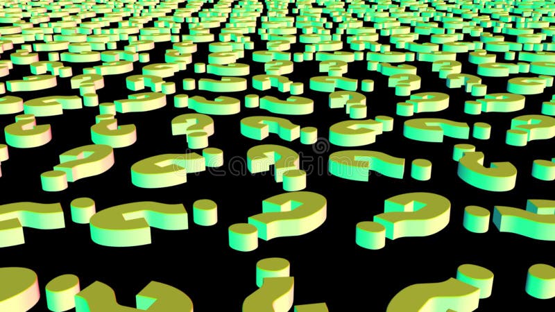 Abstract Rotating Glowing Question Marks Stock Video - Video of pattern ...