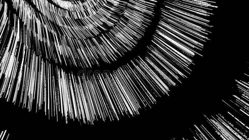 Abstract Rotating Hypnotic White Spiral on Black Background, Seamless ...