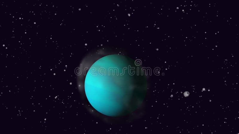 Abstract Rotating Red Planet in Haze. Abstract Space Concept. Blue ...