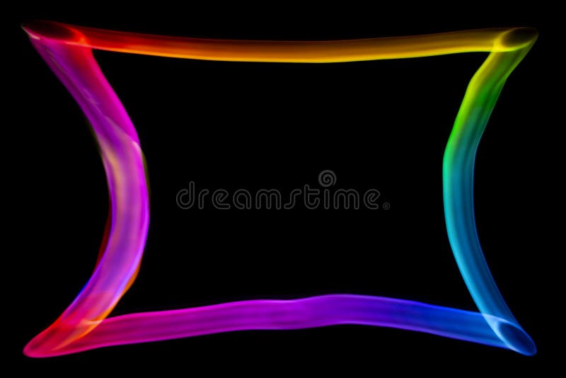 Abstract Rotating Neon Lights Texture with Black Empty Copy Space ...