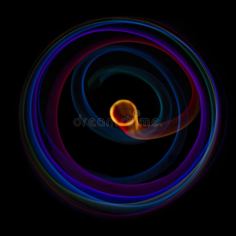 Abstract Rotating Neon Lights Texture with Black Empty Copy Space ...